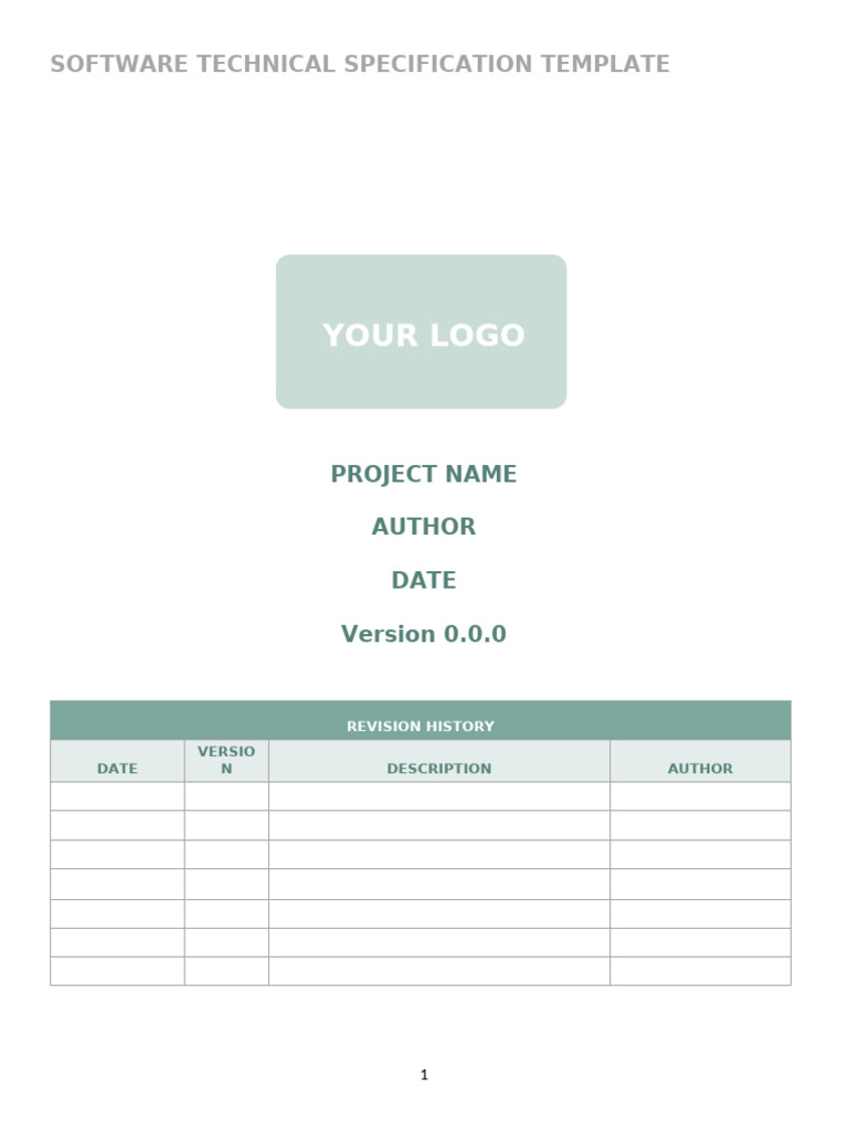 Software Technical Specification Template | PDF | Interface (Computing ...