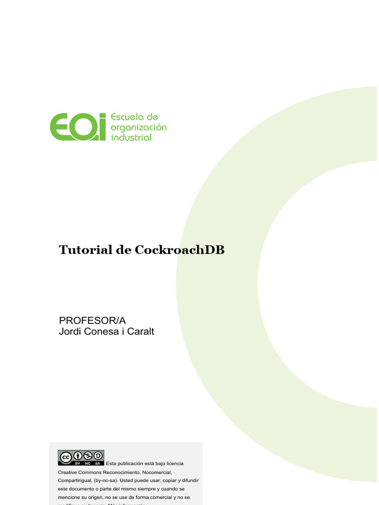 Tutorial de CockroachDB | PDF | Bases de datos | Grupo de computadoras