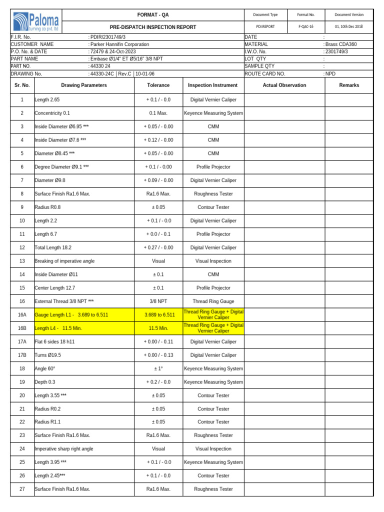 PDI #44330 24 | PDF | Engineering Tolerance