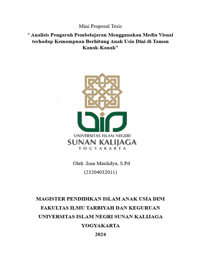 Mini Proposal Tesis Isna Kuantitatif | PDF