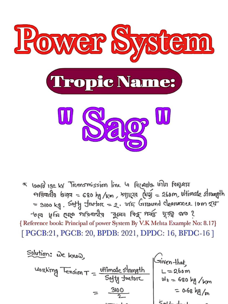 Power System - Sag | PDF