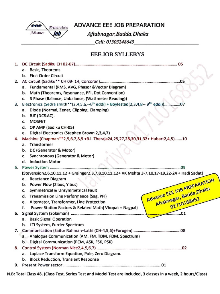 1 Advanced EEE Job Preparation | PDF