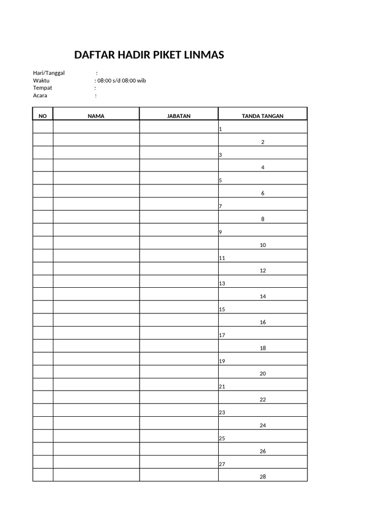 Daftar Hadir | PDF