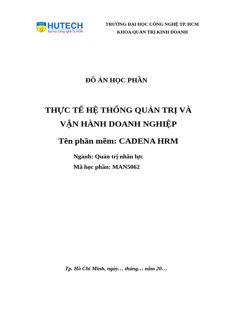 Cadena HRM Nhóm 1 | PDF