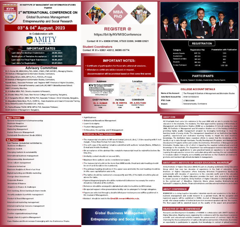 International Conference Brochure | PDF