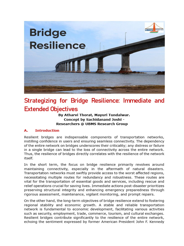 Establishing Resilient Bridge Short and Long Term Objectives | PDF ...