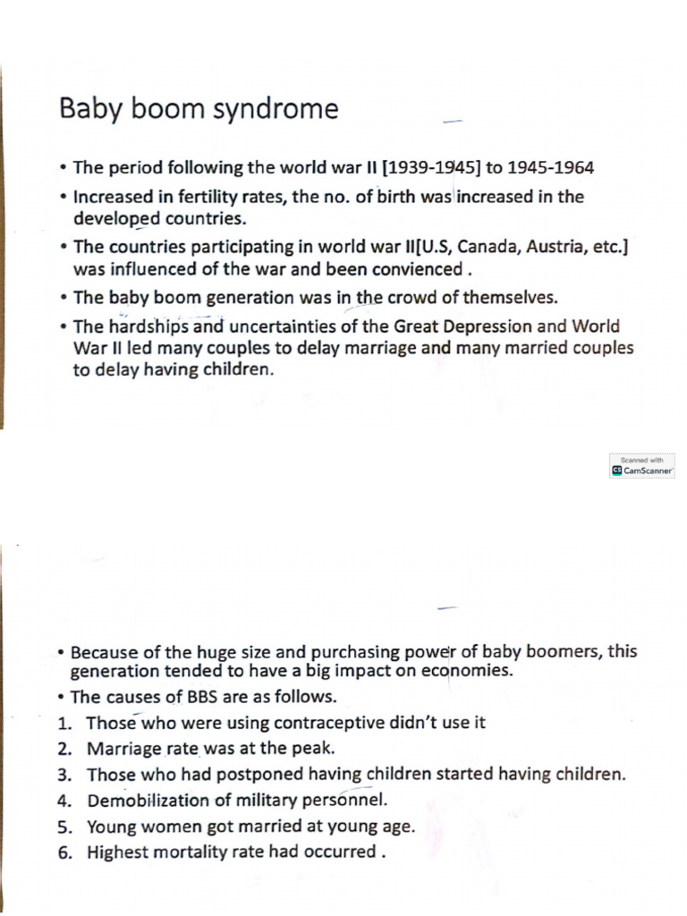 Baby boom bust | PDF