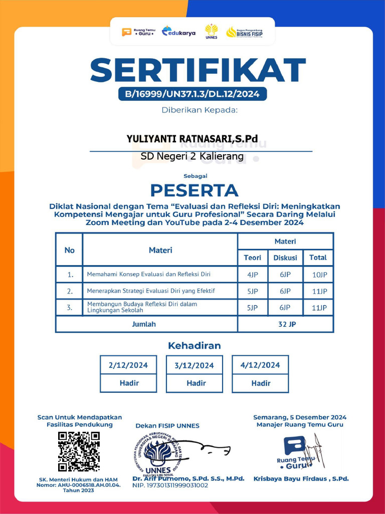 Sertifikat Bu Ratna | PDF