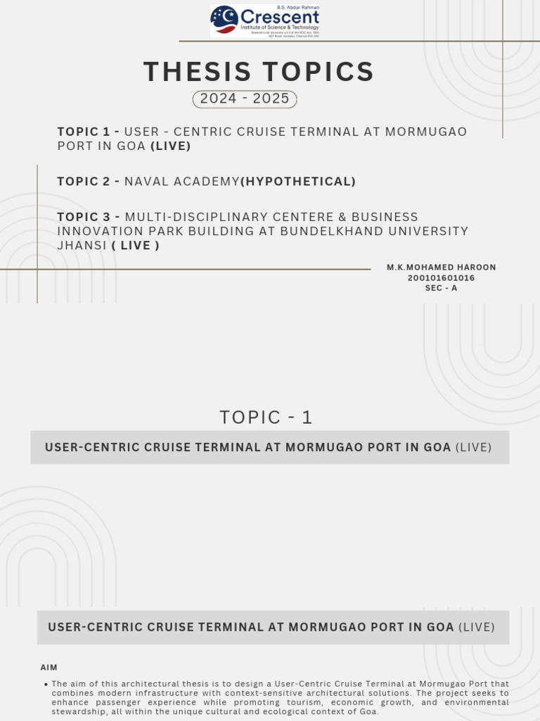 THESIS DOCUMENT | PDF | Port | Tourism