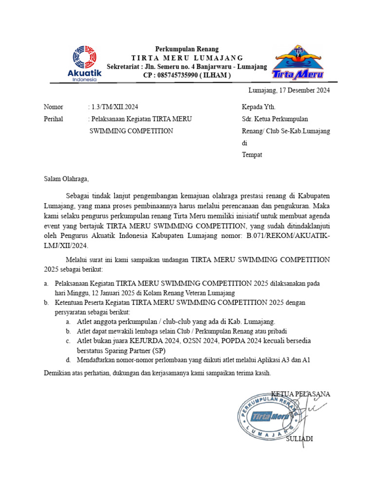 Undangan Lomba-1 | PDF