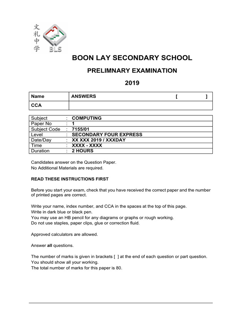 BLSS 2019 P1 Solution | PDF | Computer Network | Logic Gate