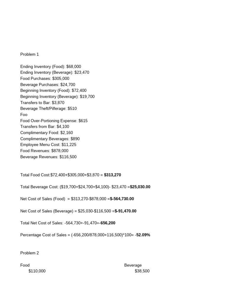 Chapter 9 Problems | PDF | Management Accounting | Inventory