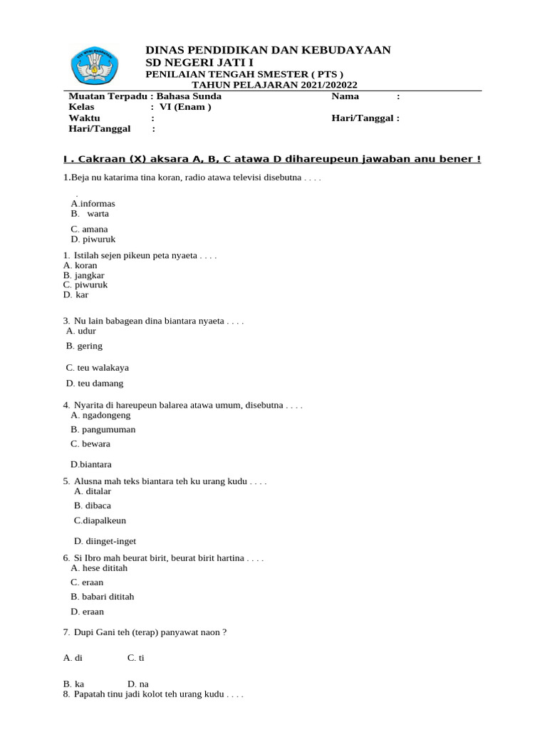 Bhs Sunda 6 | PDF