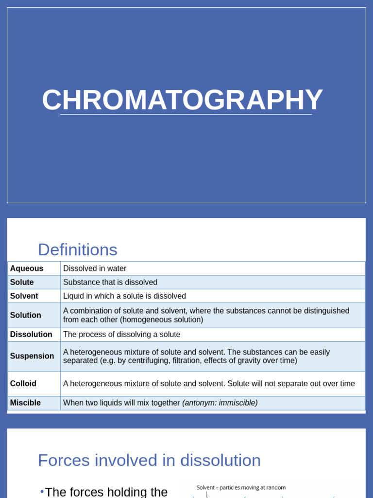 Absorption Chromatography Notes PPT | PDF | Chromatography | Thin Layer ...