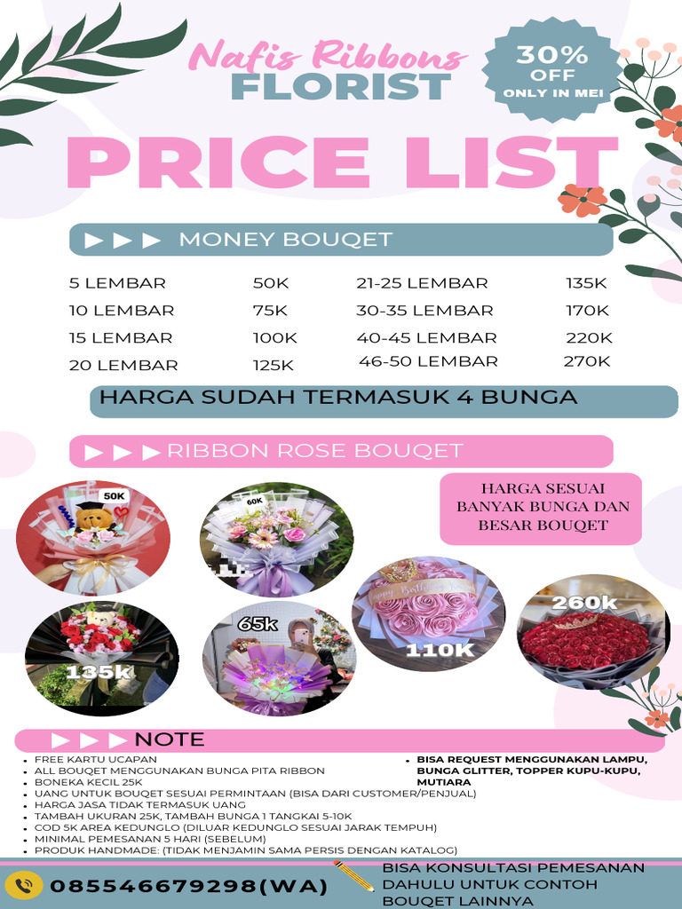 Pink Organic Abstract Florist Price List - 20240501 - 210825 - 0000 ...
