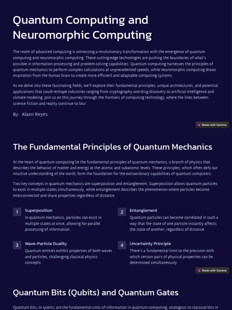 Quantum and Neuromorphic Computing | PDF | Quantum Computing | Artificial Neural Network