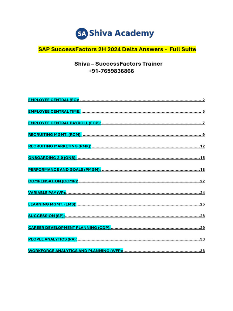 2H 2024 Full Suite Delta Answers | PDF | Employee Relations | Business