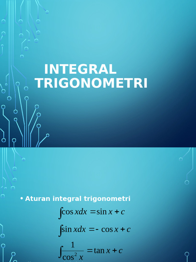 Integral Trigonometri | PDF