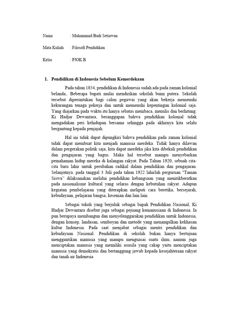 Topik 1.2 Eksplorasi Konsep Filosofi Pendidikan | PDF