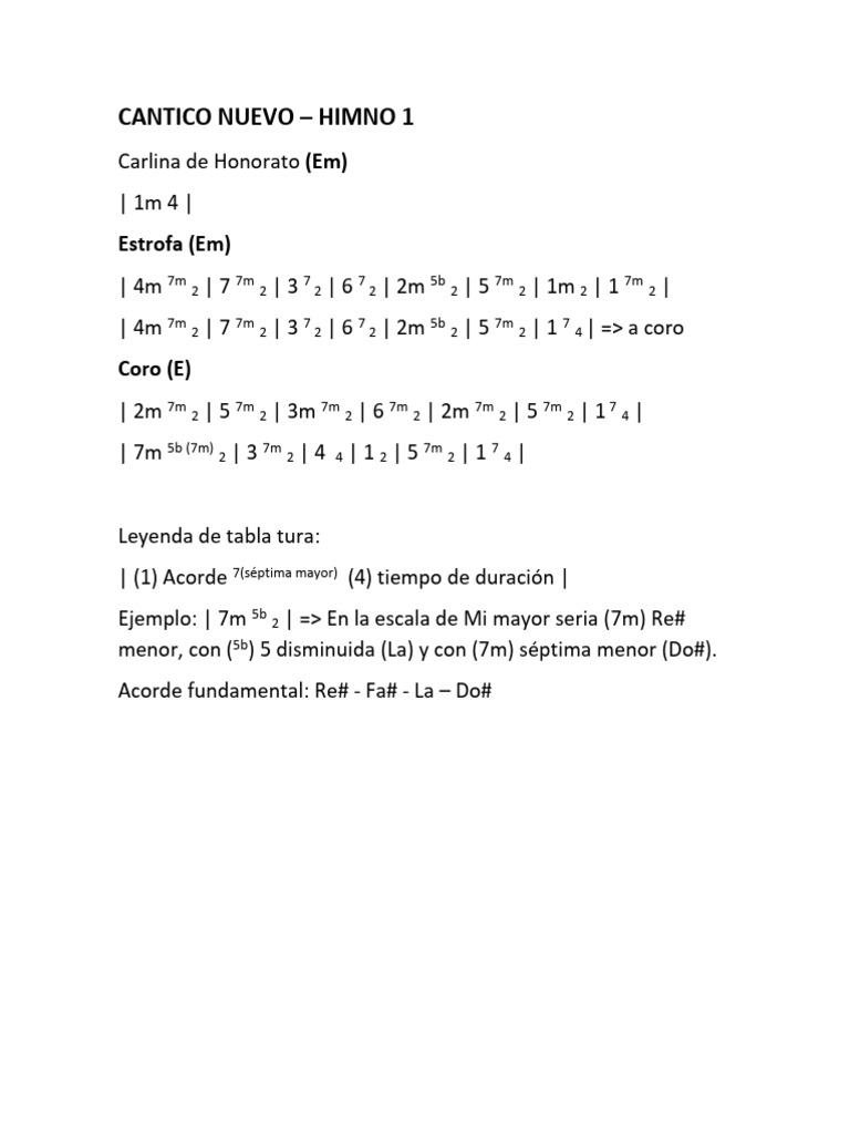 Cantico Nuevo - Himno 1 | PDF