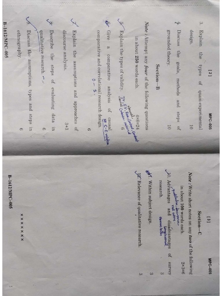 MPC 005 December 2024 Ques | PDF