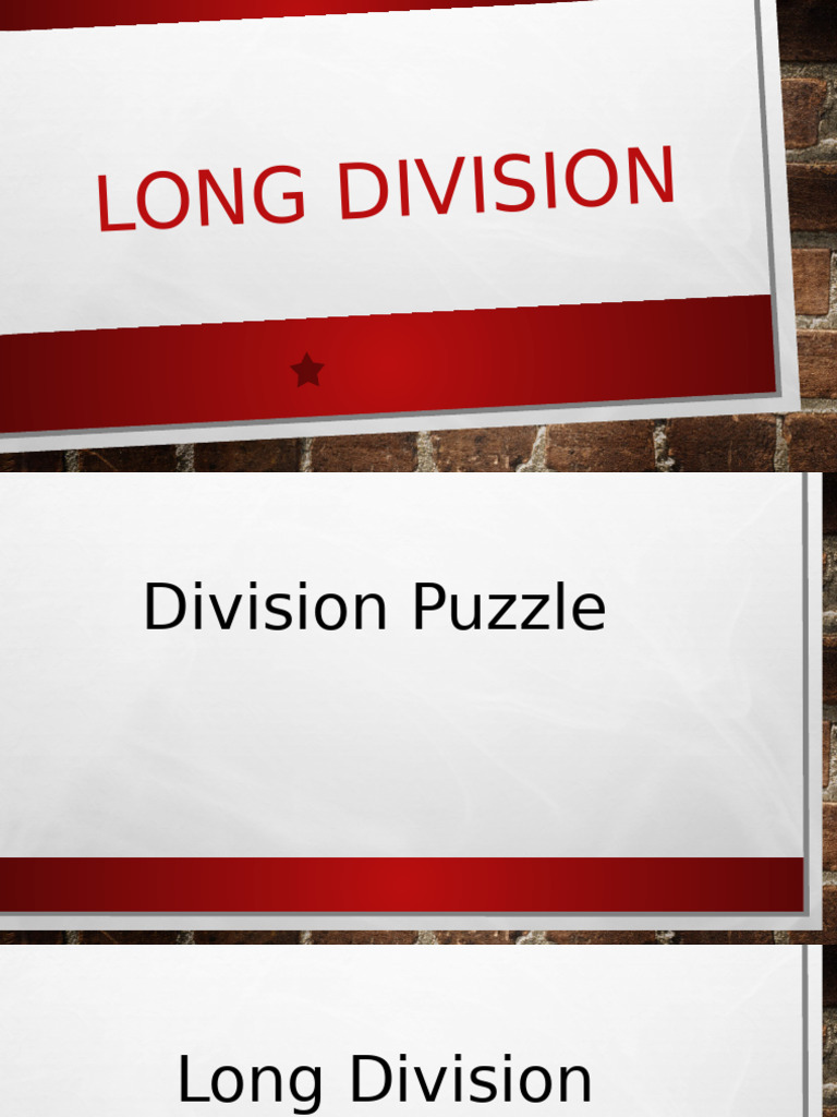 Long Division | PDF