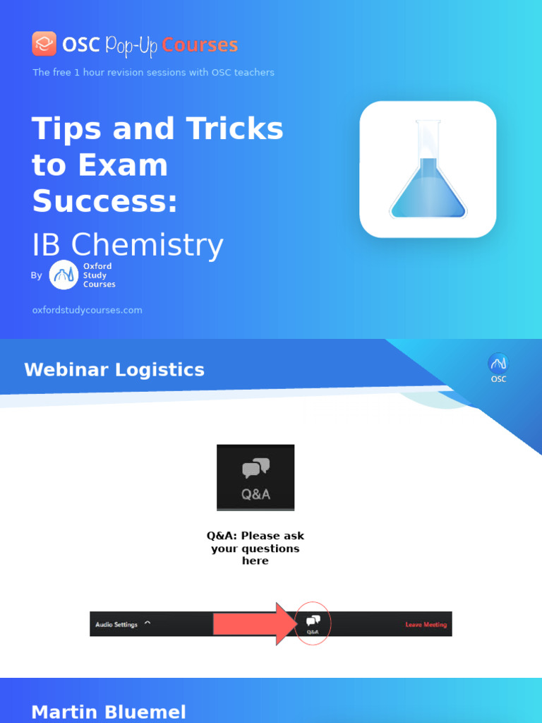 Chemistry - 2024 OSC Subject Tips and Tricks - Webinar Presentation | PDF | Chemistry | Hydroxide