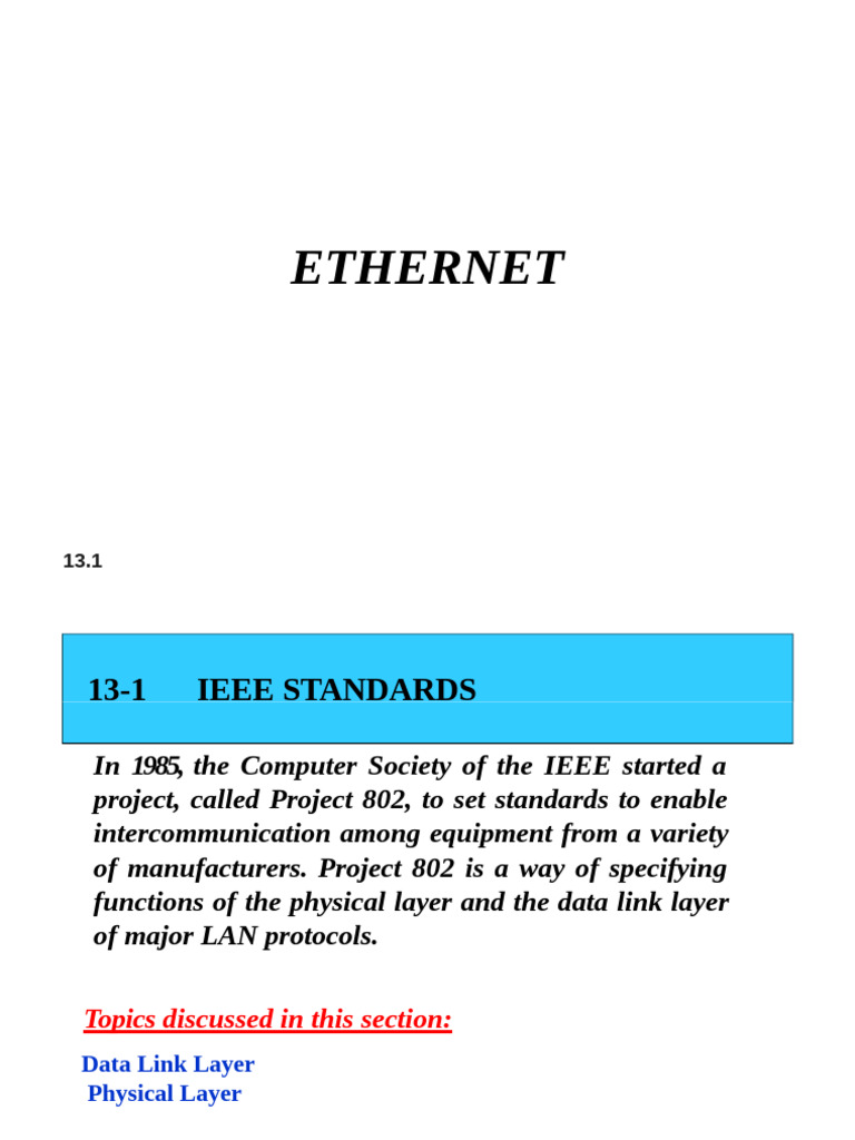 Ethernet | PDF | Ethernet | Network Switch