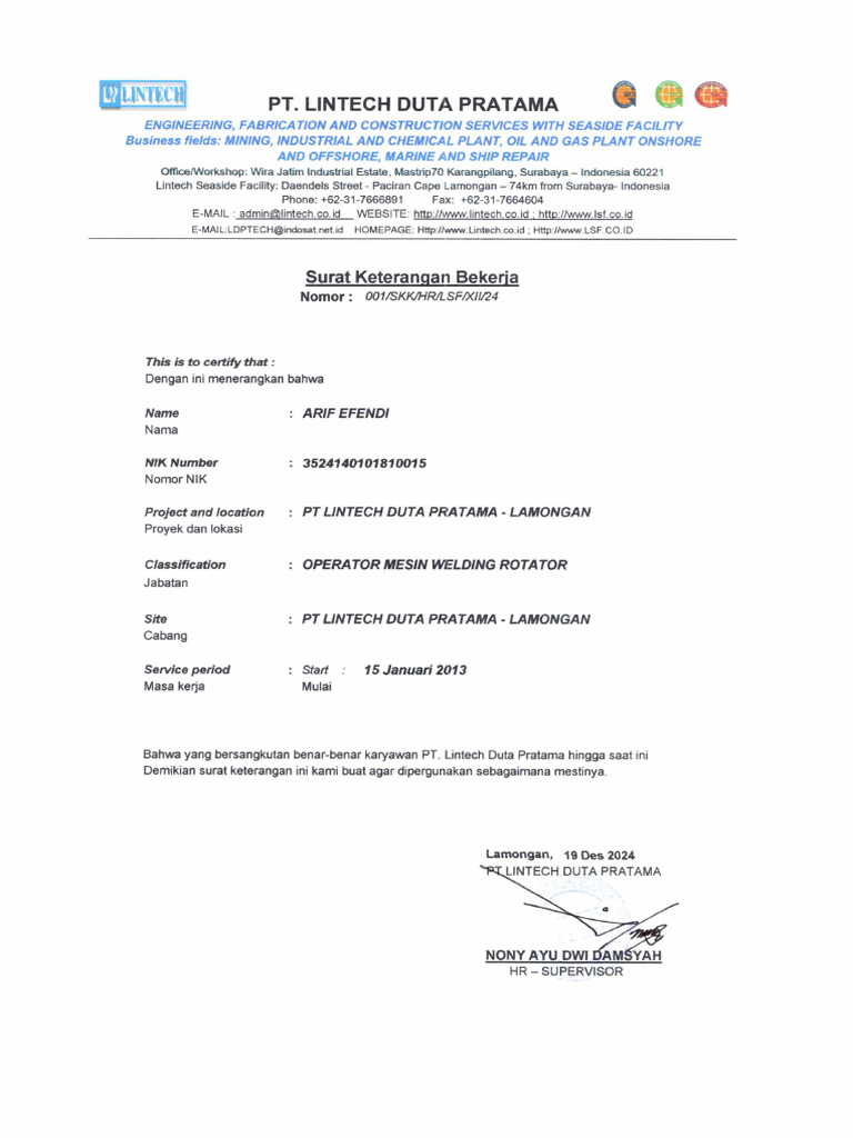 SK ARIF EFENDI | PDF