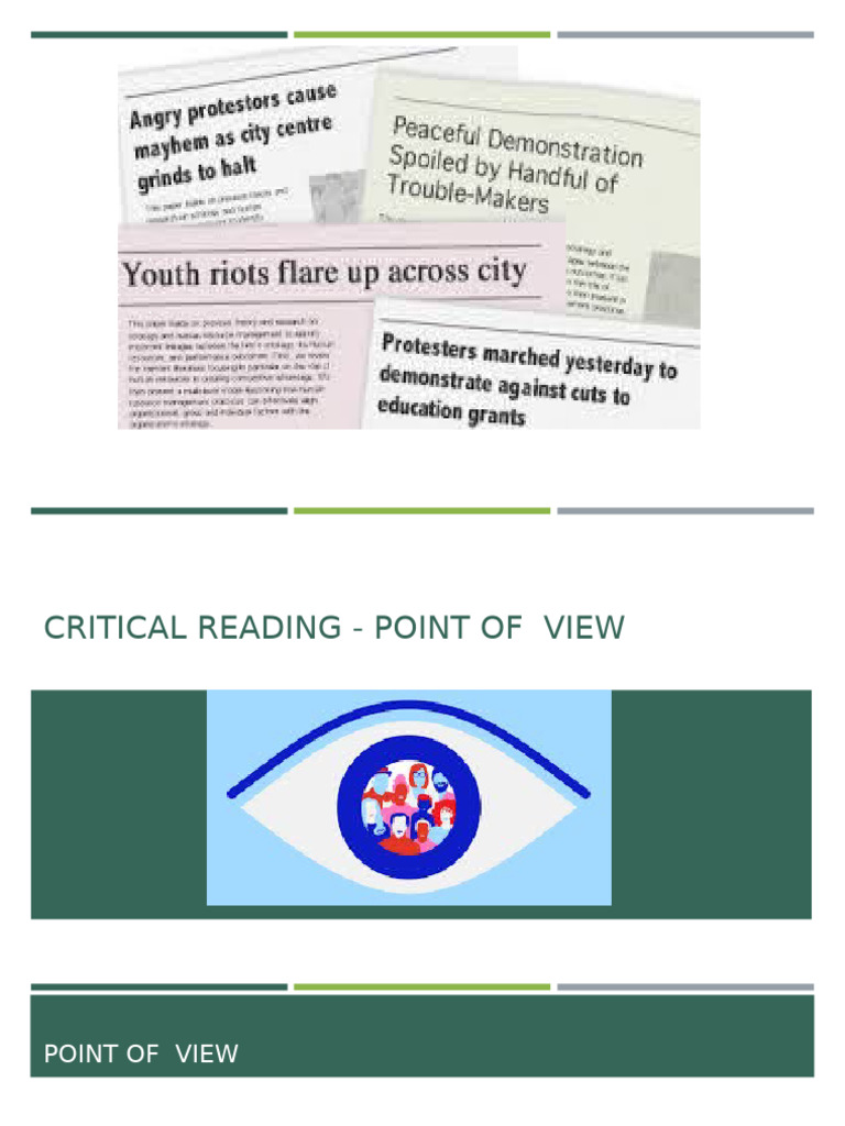 Evaluative Reading - Points of View and Bias Updated | PDF | Narration ...