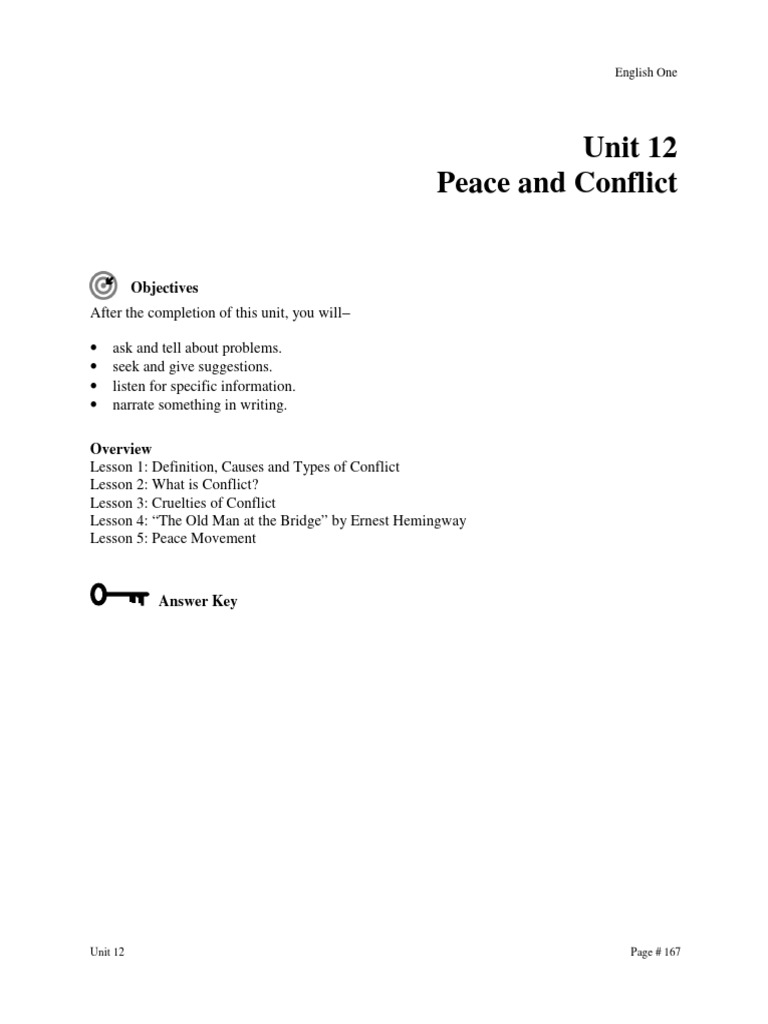 Unit-12_Peace & Conflict | PDF | Conflict (Process) | Pacifism