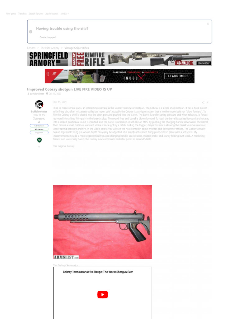 Cobray Terminator Improvement | PDF