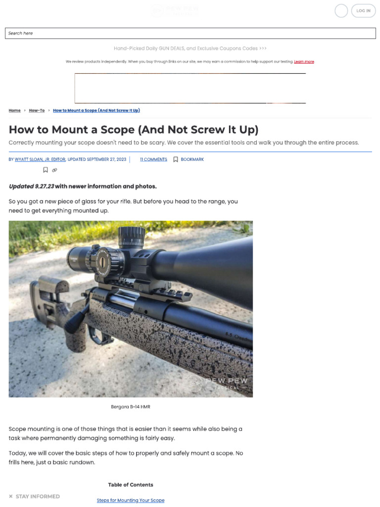 How to Mount a Scope | PDF