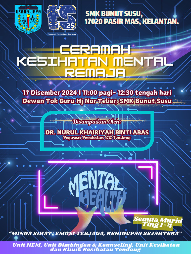 BUKU PROGRAM CERAMAH KESIHATAN MENTAL REMAJA 2024 PDF | PDF