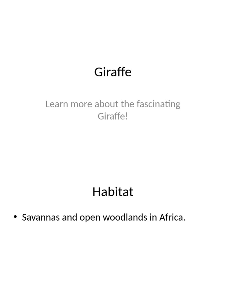 Giraffe Presentation | PDF
