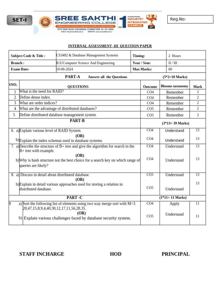 IA3 DBMS Set1 | PDF | Databases | Applied Mathematics