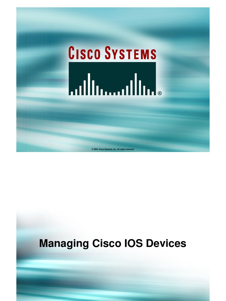 Managing Cisco IOS Devices Guide | PDF