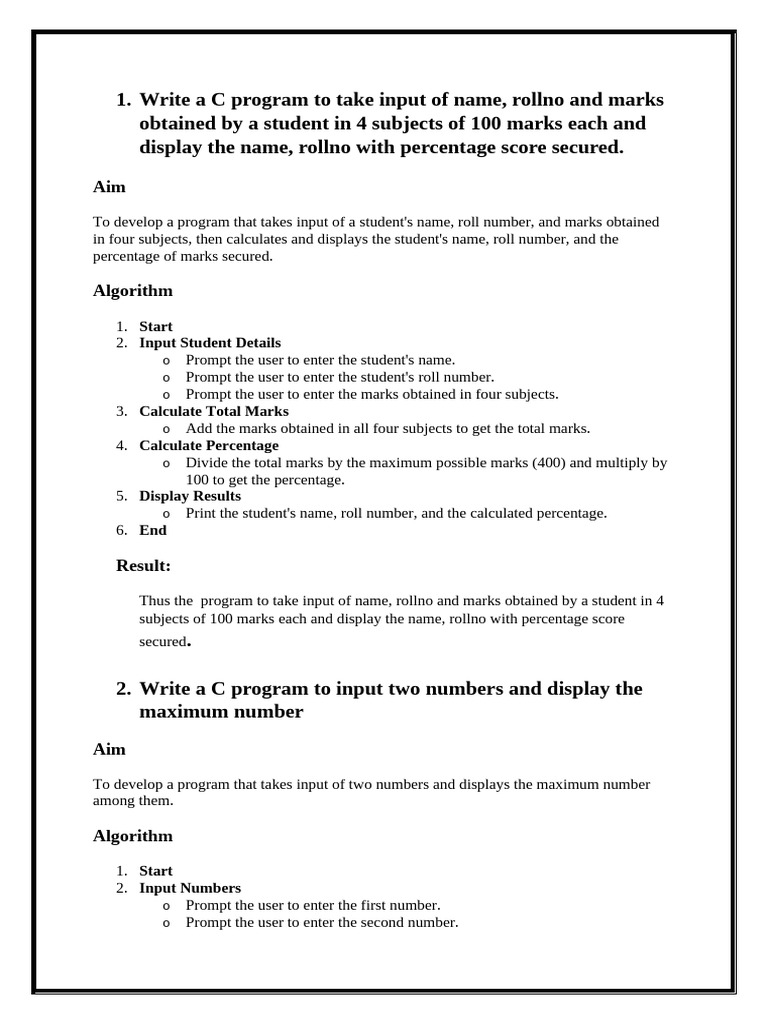 Lab Manual By Prema For C Program Pdf Pointer Computer Programming 5061