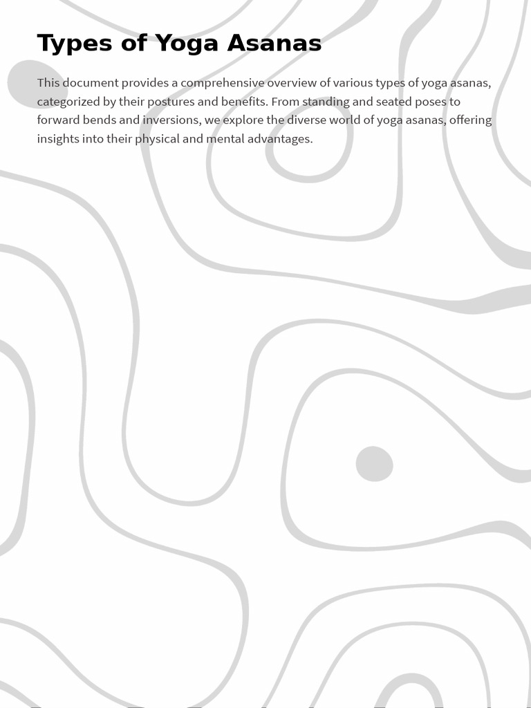 Types of Yoga Asanas | PDF | Asana | Hatha Yoga