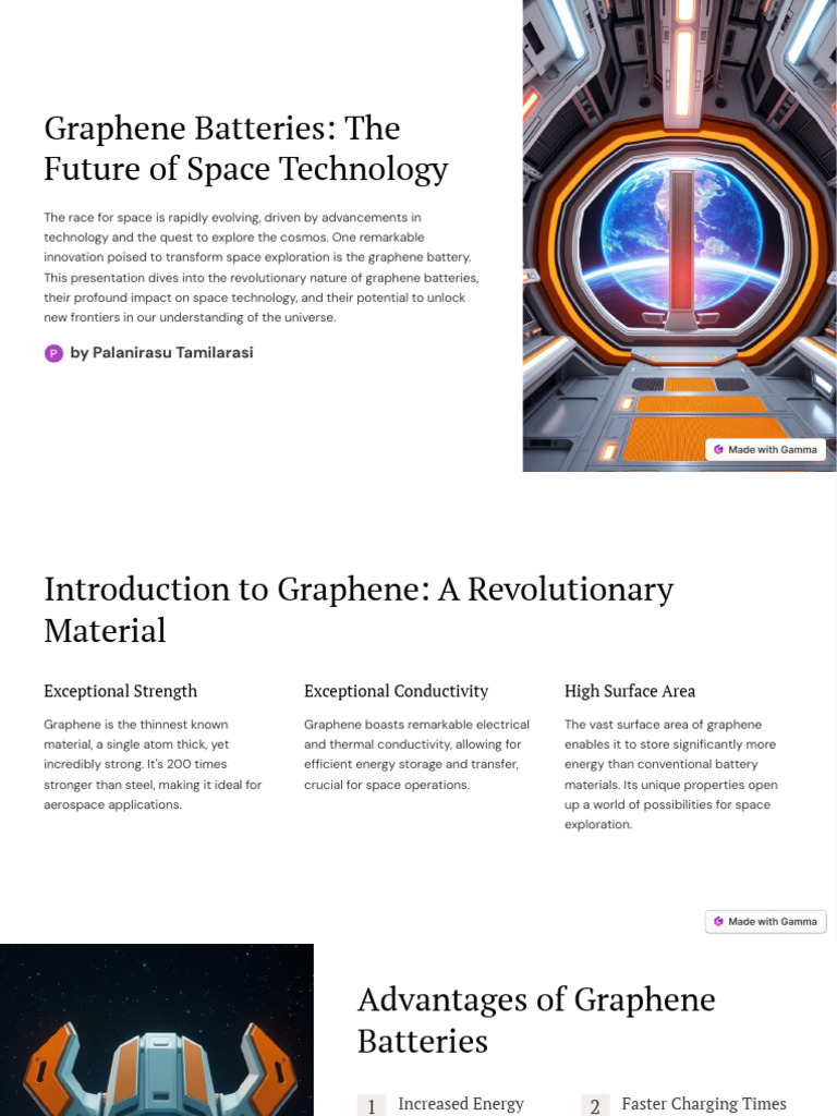 Graphene Batteries The Future of Space Technology | PDF | Graphene ...