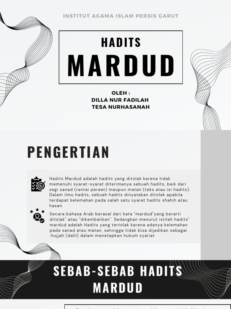 Pengertian dan Klasifikasi Hadits Mardud | PDF