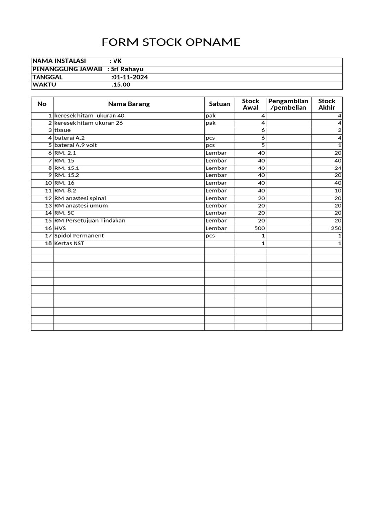 So Gudang Unit VK | PDF