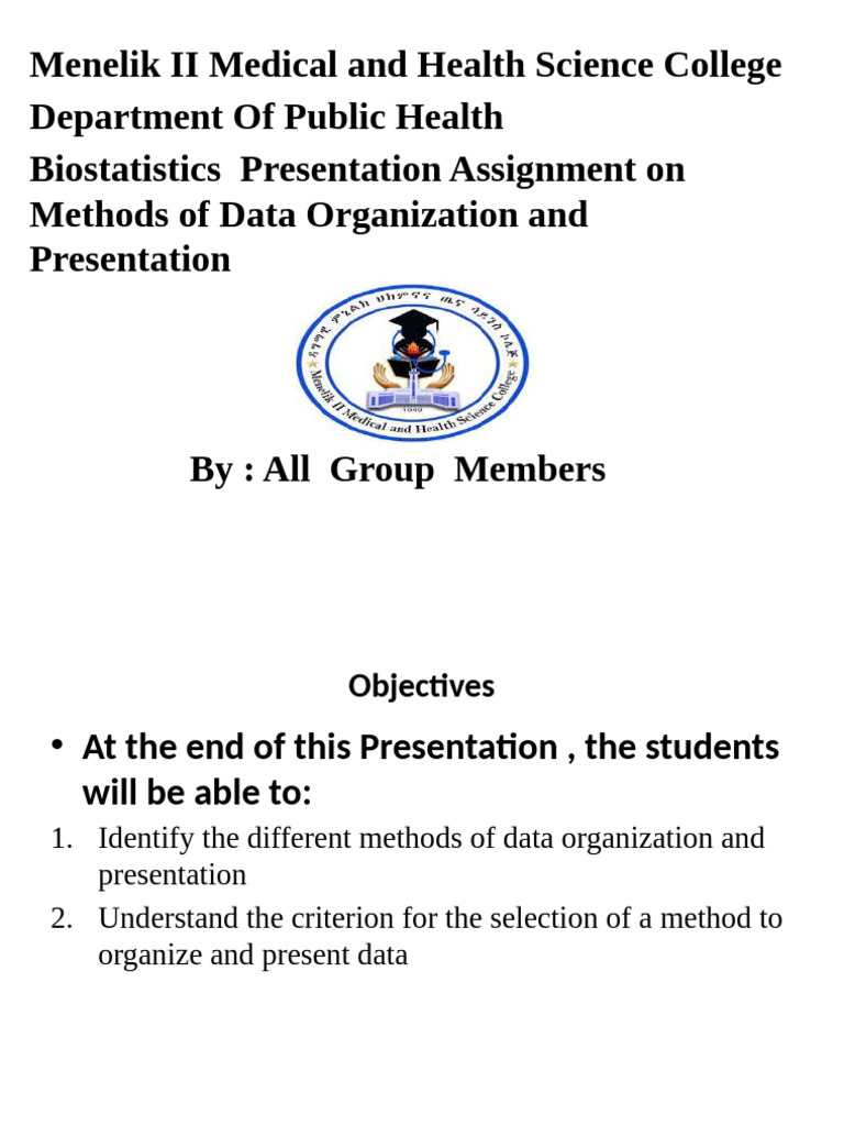 Biostatistics Presentation Assignment | PDF | Histogram | Chart