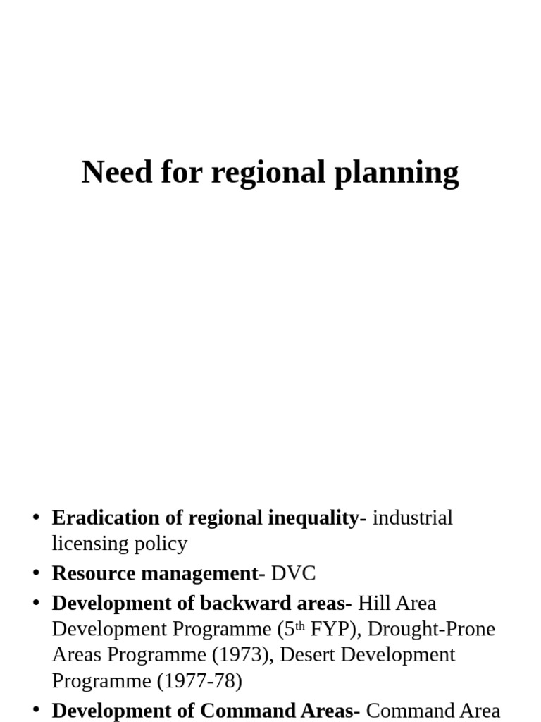 Regional Planning for Balanced Development | PDF