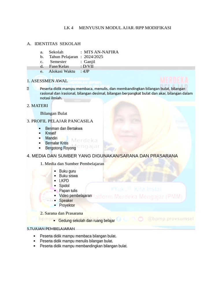 Modul ajar mtk rima | PDF