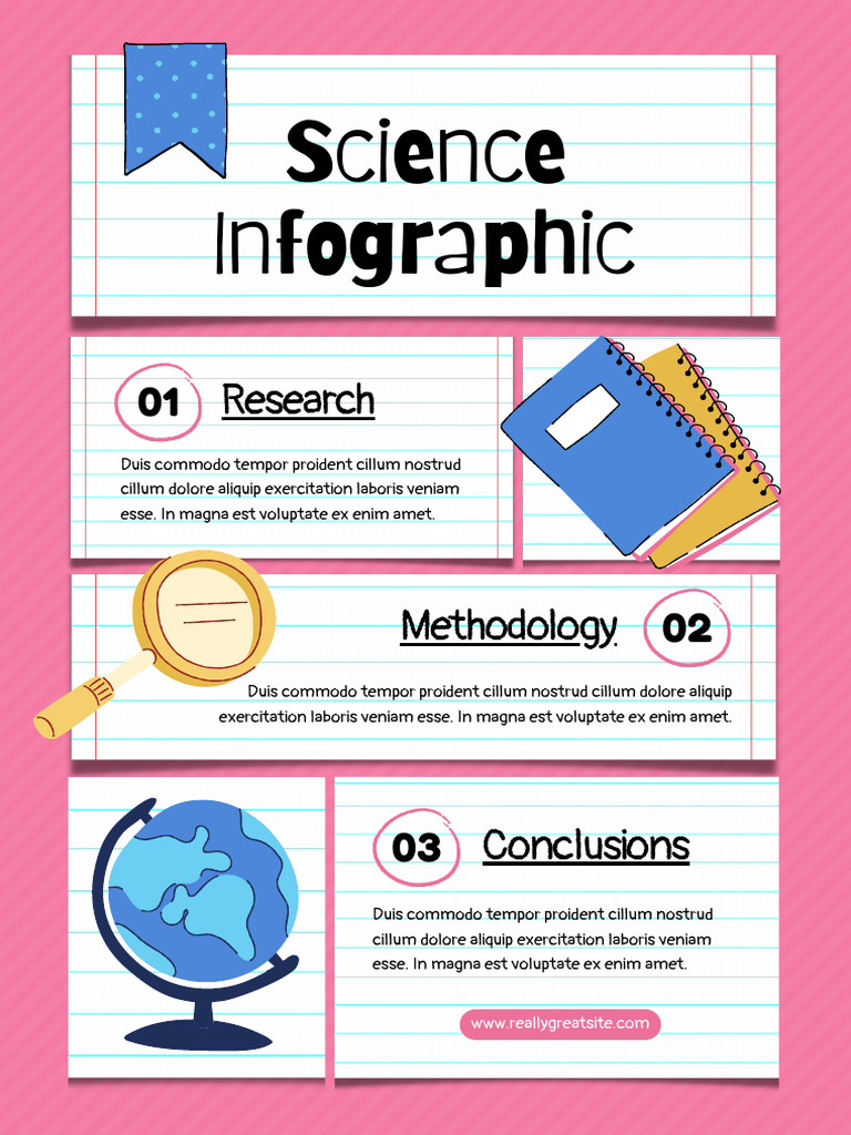 Pink and Blue Illustrative Science Infographic Poster PDF | PDF