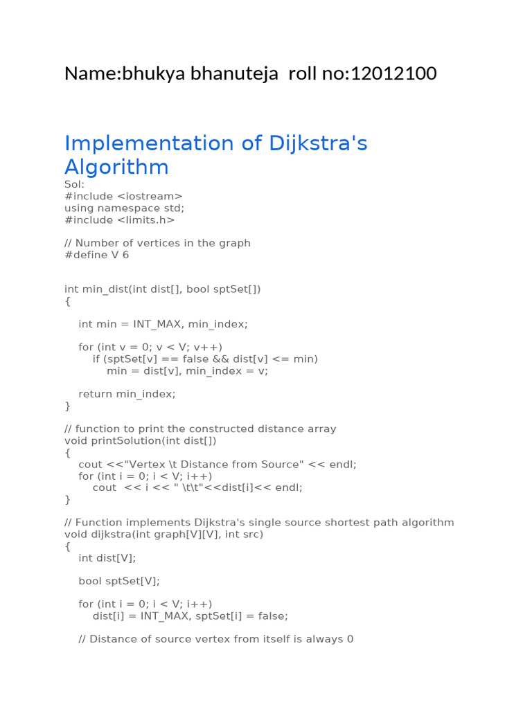 Dijkstra | PDF