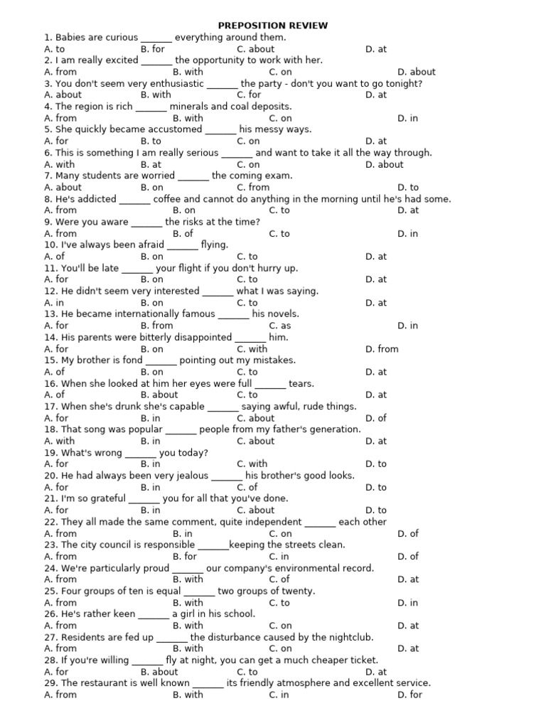 PREPOSITION.E12 | PDF