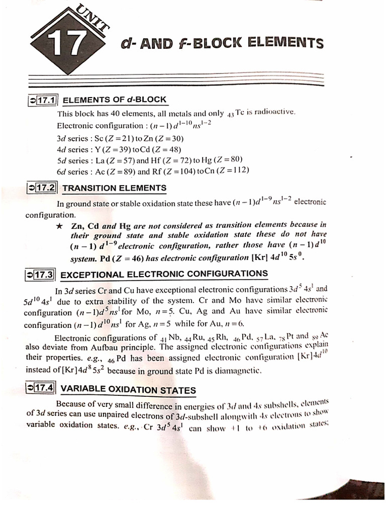 D & F Block Short Notes | PDF