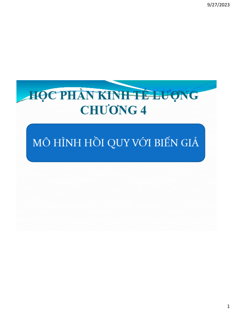 Chuong4 - Mo Hinh Hoi Quy Voi Bien Gia | PDF